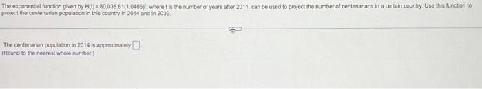 Solved The exponential function given by H(t) = | Chegg.com