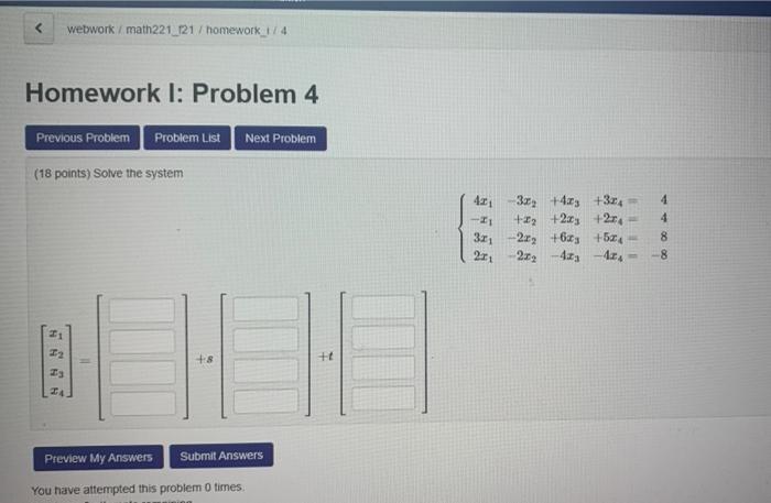 Solved webwork/math221_21/homework 3/4 Homework I: Problem 4 | Chegg.com