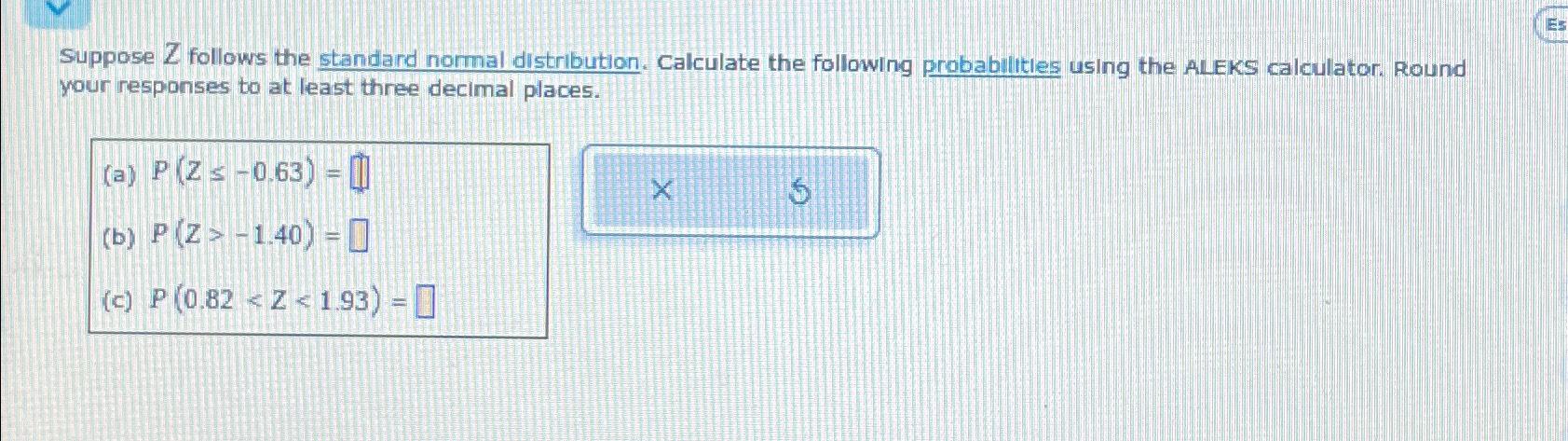 Solved suppose Z ﻿follows the standard normal distribution. | Chegg.com
