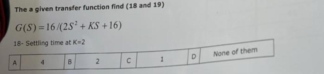 Solved The a given transfer function find (18 ﻿and | Chegg.com