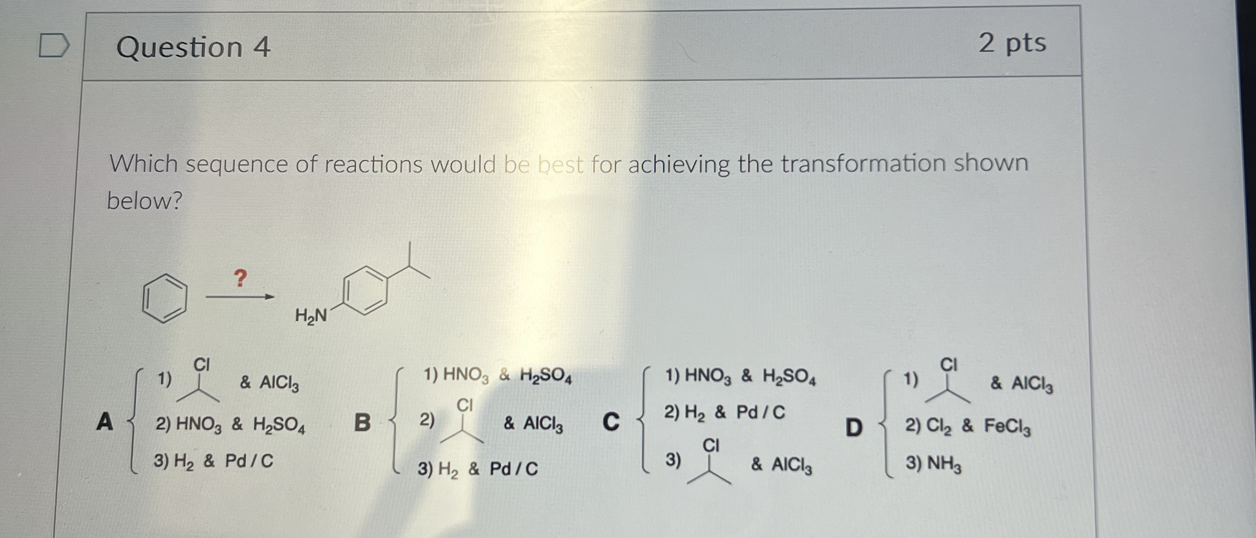 Solved by an EXPERT Question 42 ptsWhich sequence of reactions would ... Solved by an EXPERT Question 42 ptsWhich sequence of reactions would ...