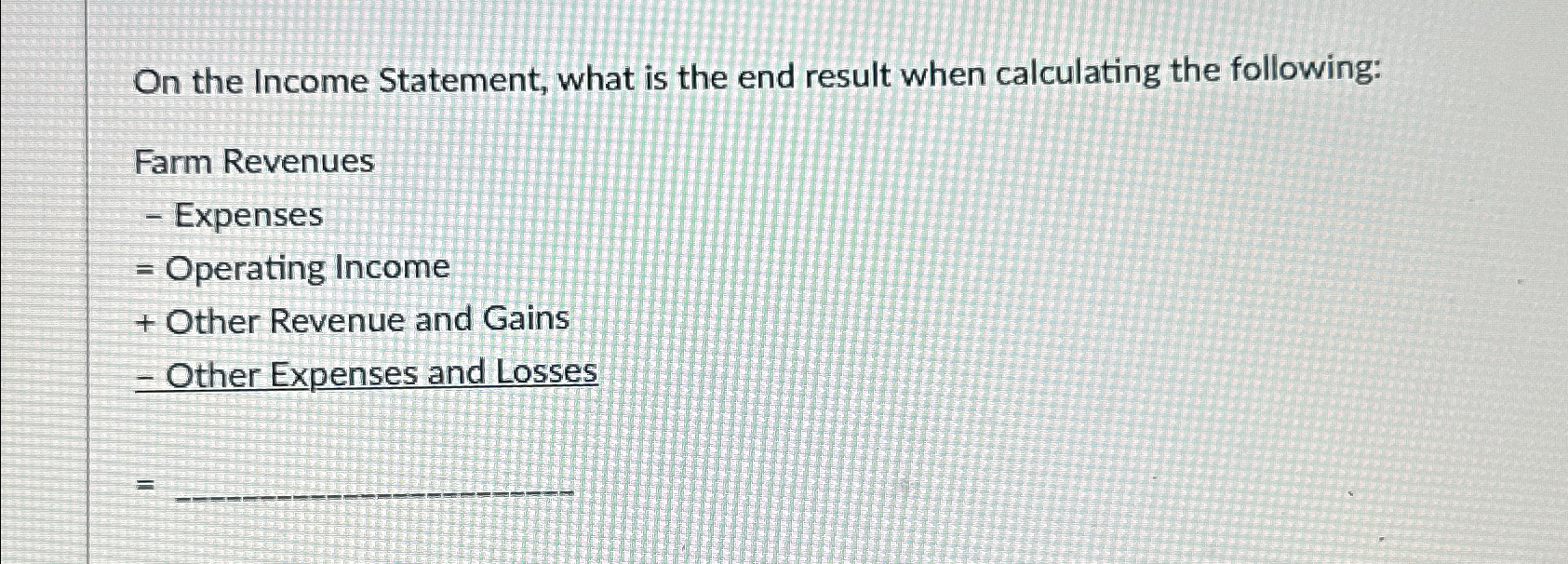 Solved On the Income Statement, what is the end result when | Chegg.com