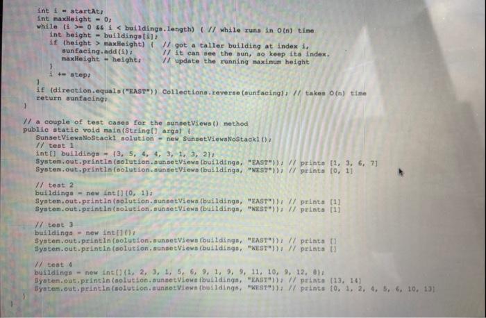 Solved In Java, find the indexes of thee buildings that can | Chegg.com