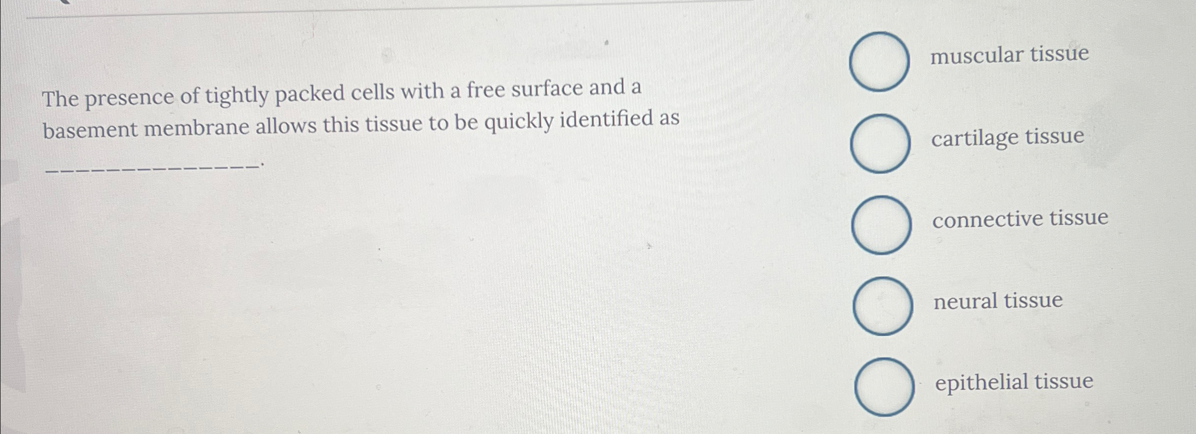 Solved The presence of tightly packed cells with a free | Chegg.com