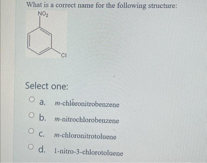 Solved What is a correct name for the following structure: | Chegg.com