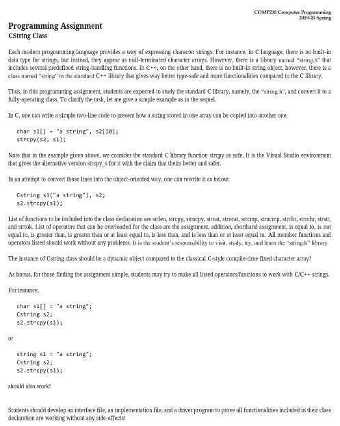 Solved COMI2 Computer Programming - 32 Spring Programming | Chegg.com