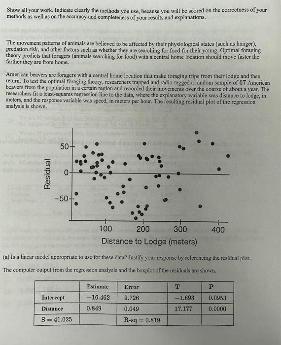 Solved Show all your work. Indicate clearly the methods you | Chegg.com