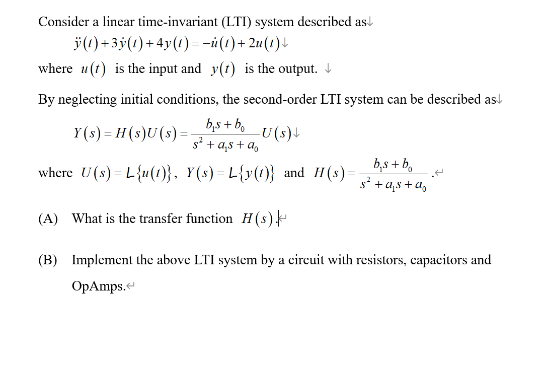 Solved Consider a linear time-invariant (LTI) ﻿system | Chegg.com