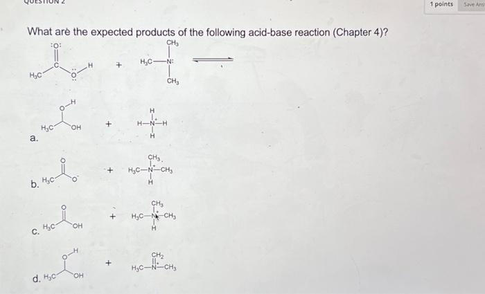 Solved What are the expected products of the following | Chegg.com