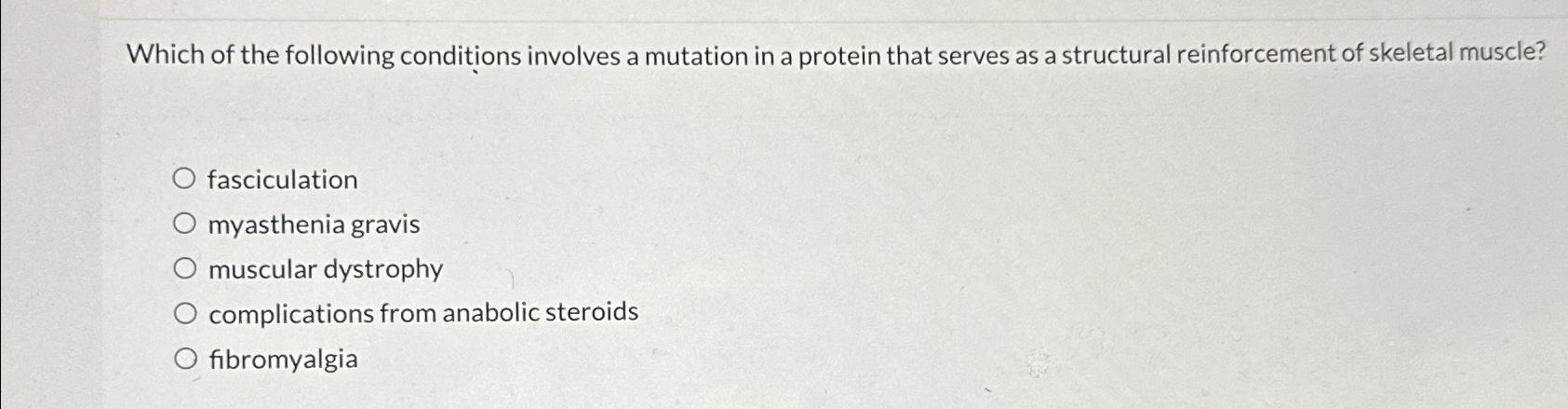 Solved Which of the following conditions involves a mutation | Chegg.com