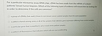 Solved For a particular microarray assay (DNA chipl, cDNA | Chegg.com