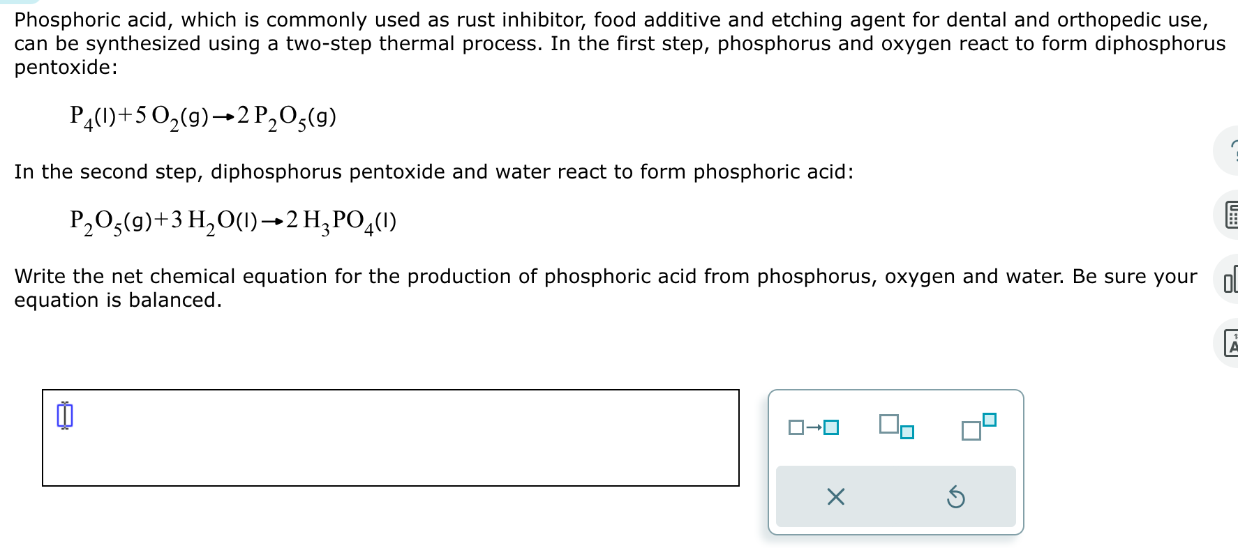 Solved Phosphoric acid, which is commonly used as rust | Chegg.com