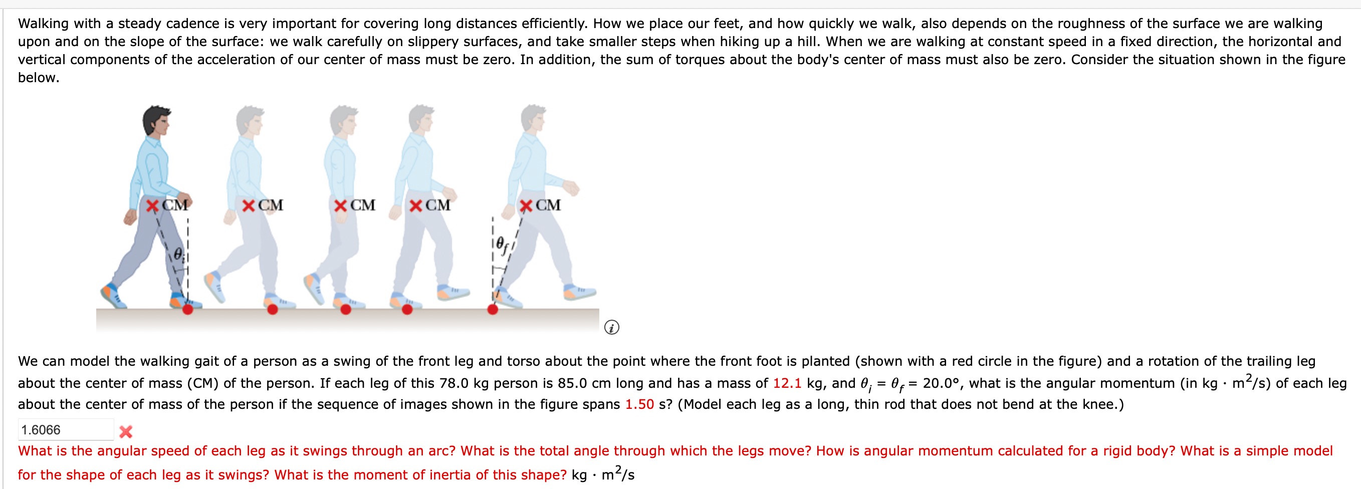 Solved Walking with a steady cadence is very important for | Chegg.com