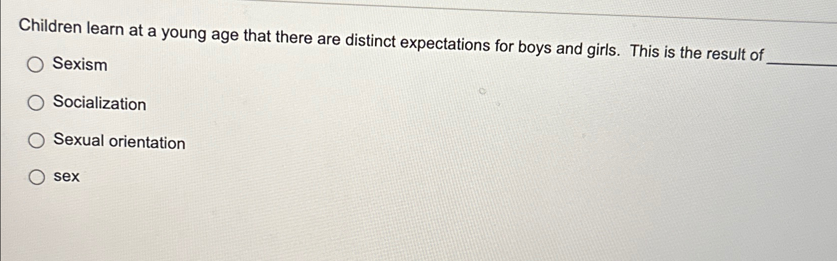 Solved Children learn at a young age that there are distinct | Chegg.com