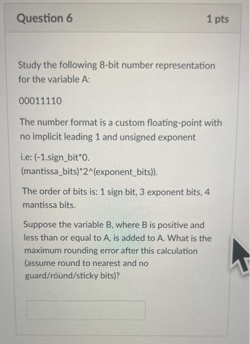 Solved Study the following 8-bit number representation for | Chegg.com