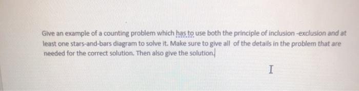 Solved Give an example of a counting problem which has to | Chegg.com