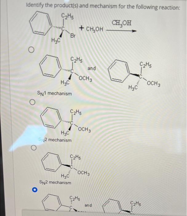 Solved Identify the product(s) and mechanism for the | Chegg.com