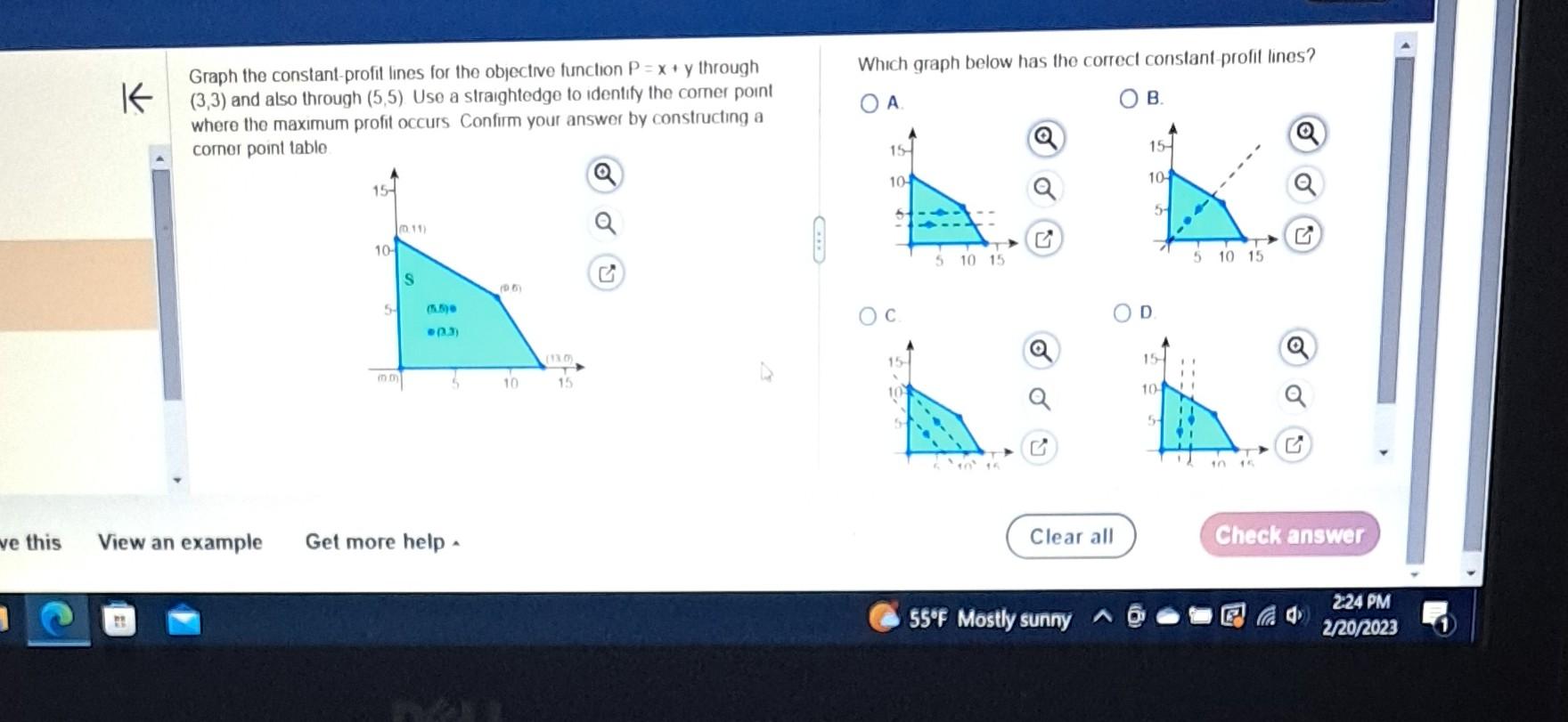 Solved Graph the constant-profit lines for the objective | Chegg.com