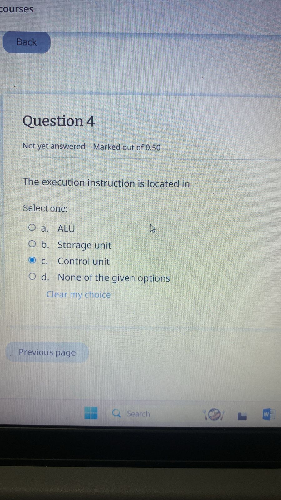 Solved coursesQuestion 4Not yet answered Marked out of | Chegg.com