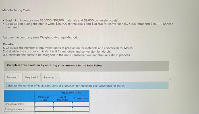 Solved E3-17 (Algo) Calculating Equivalent Units, Unit | Chegg.com