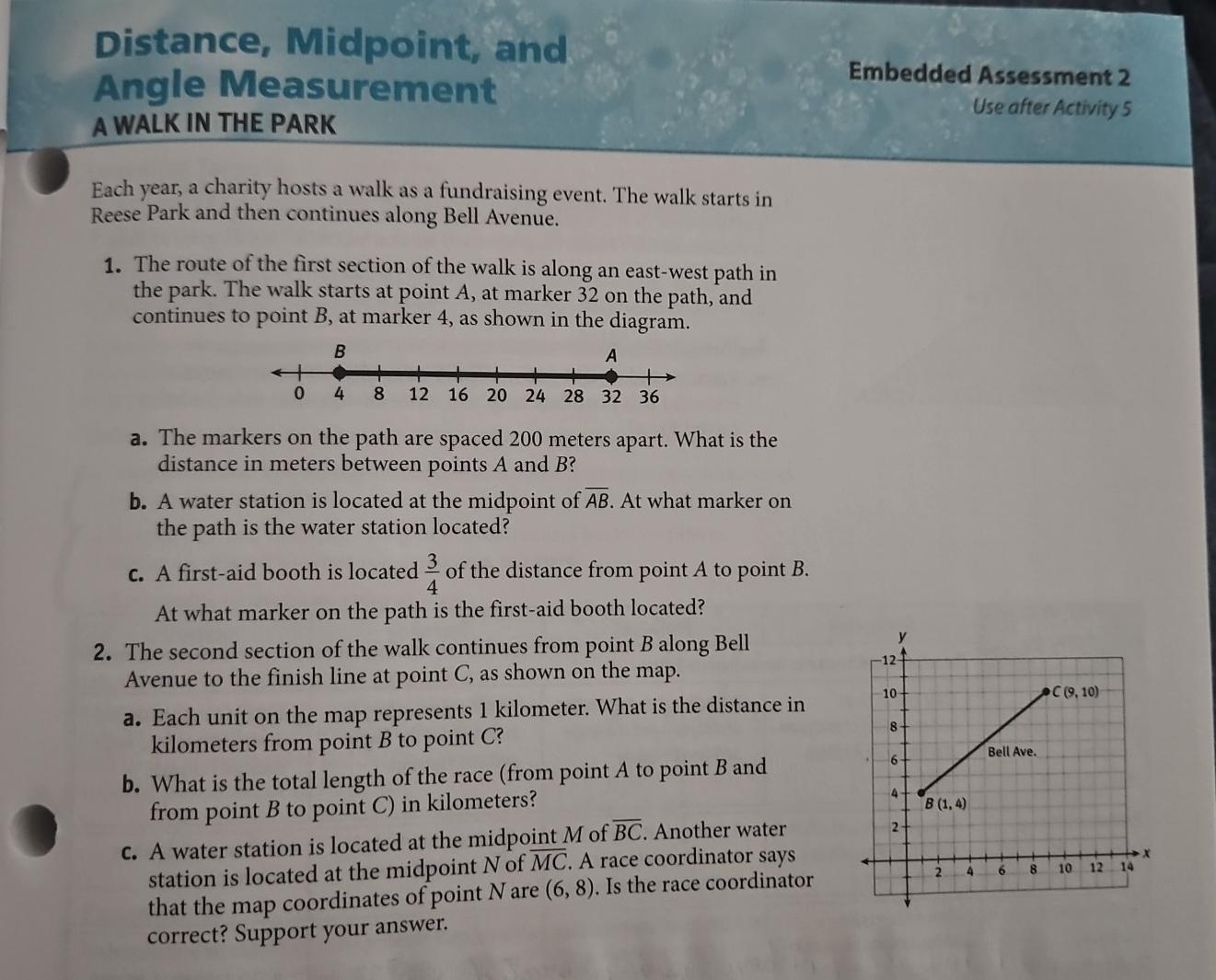 Solved Distance, Midpoint, and Angle MeasurementEmbedded | Chegg.com
