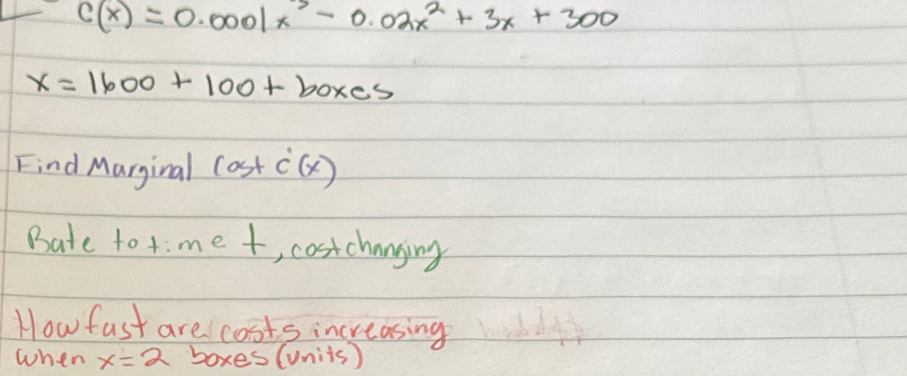 Solved C(x)=0.0001x3-0.02x2+3x+300x=1600+100+ ﻿boxes Find | Chegg.com