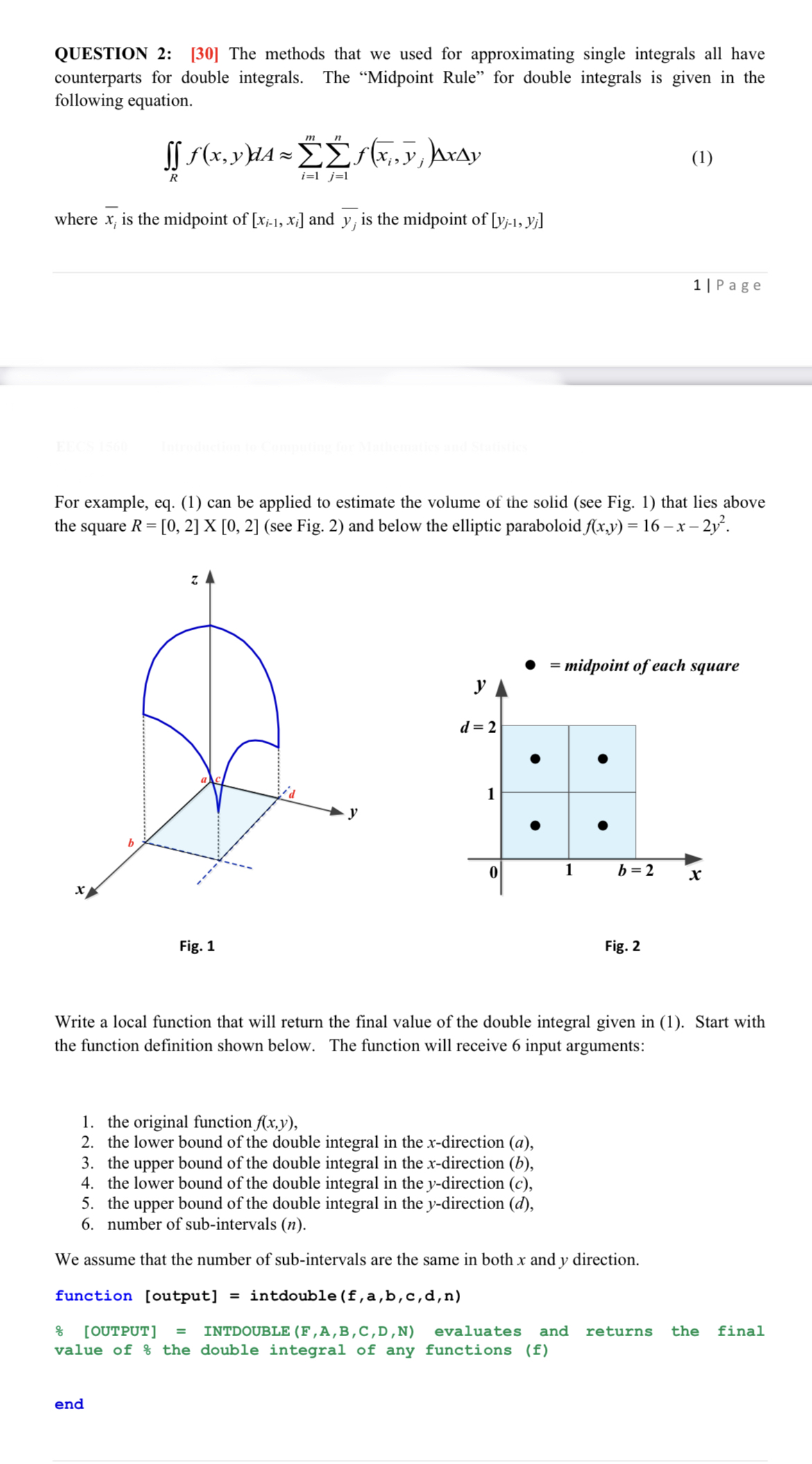 Solved Solve in Matlab. ﻿The methods that we used for | Chegg.com