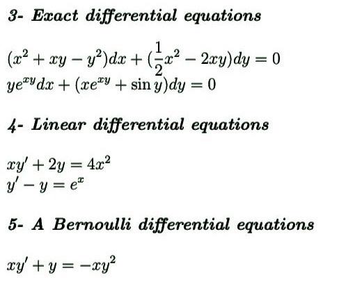 Solved dfferential equationsI need all the | Chegg.com Solved dfferential equationsI need all the | Chegg.com