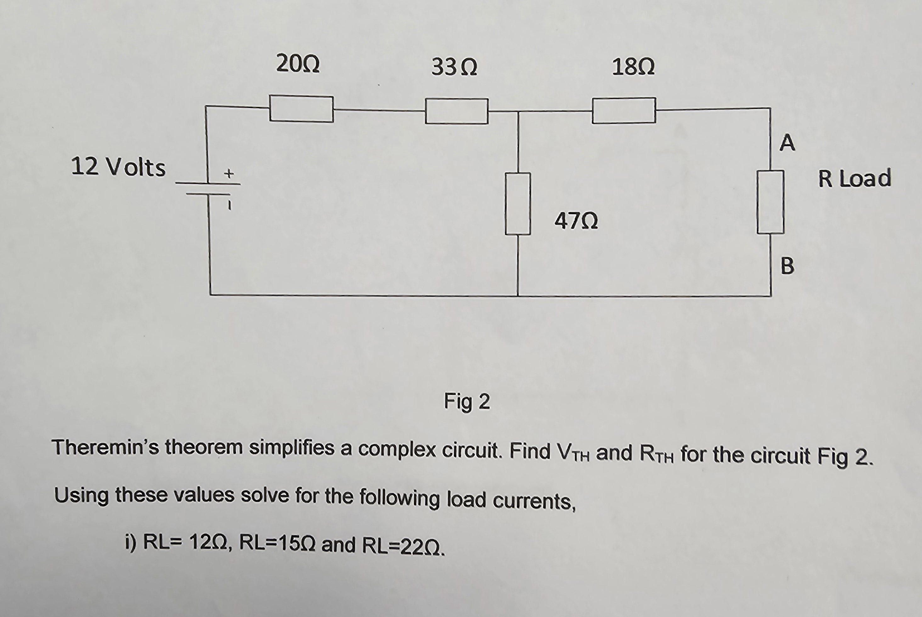 Solved Fig 2Theremin's theorem simplifies a complex circuit. | Chegg.com