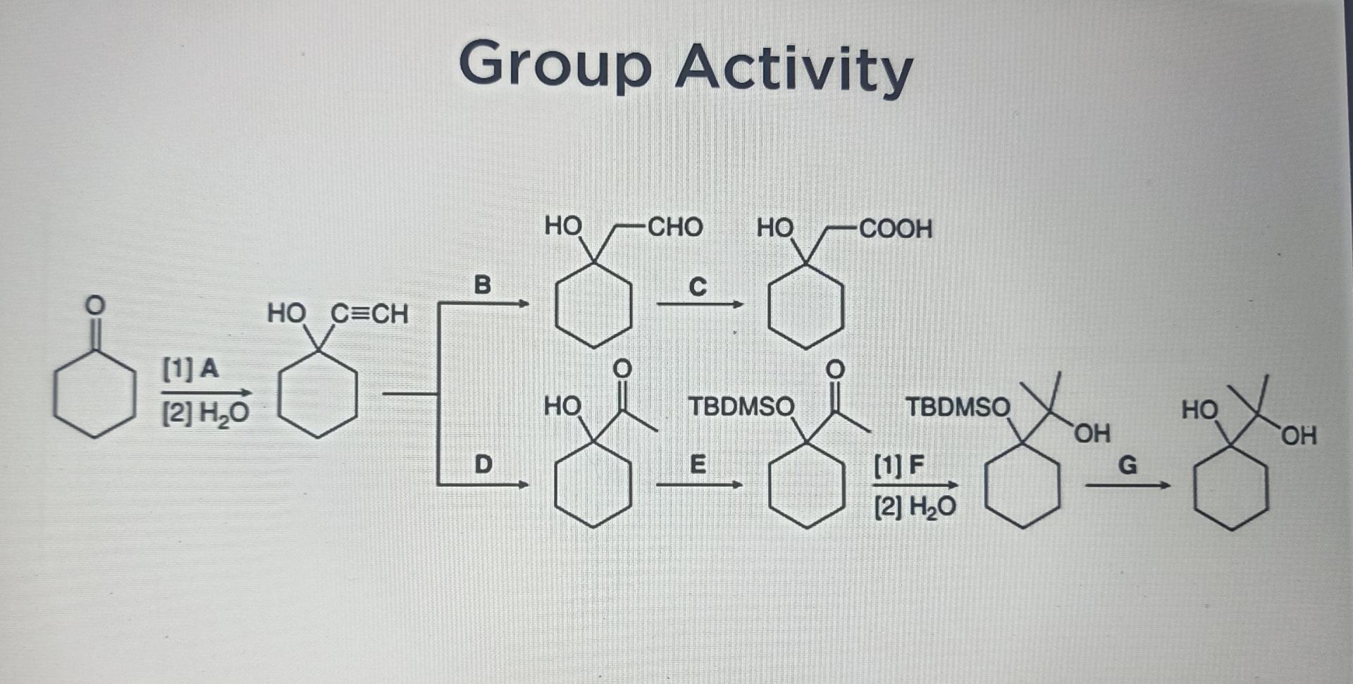 Solved Group Activity HO CHO -COOH B ger HO CECH (UA (2) H20 | Chegg.com