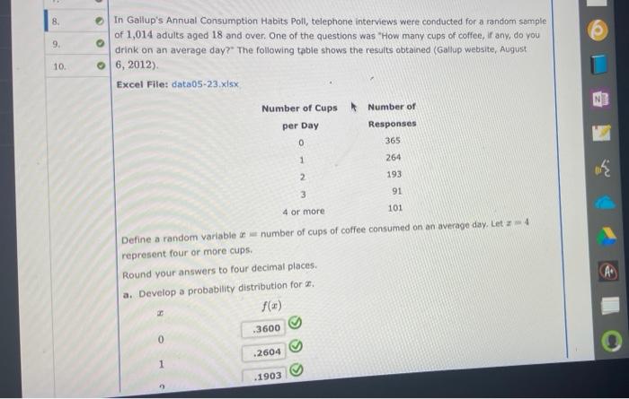 Solved x 0 Define a random variable = number of cups of | Chegg.com