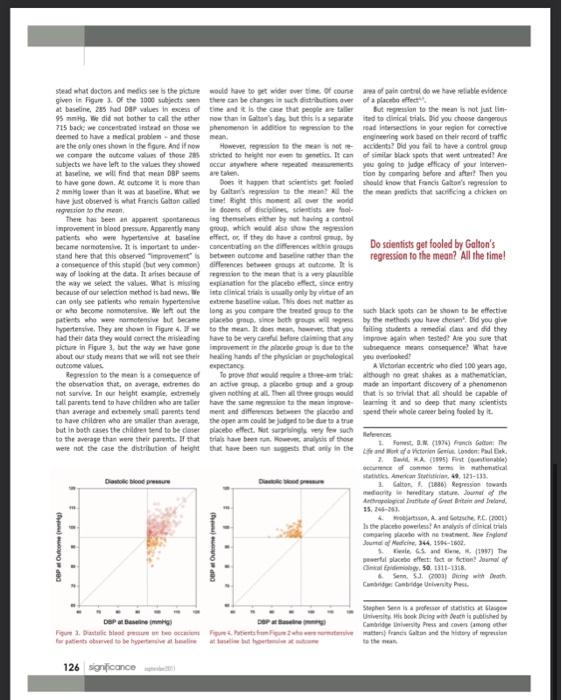 7. Francis Galton and regression to the mean: Write a | Chegg.com