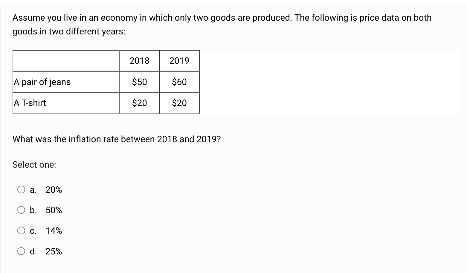 Solved Assume you live in an economy in which only two goods | Chegg.com