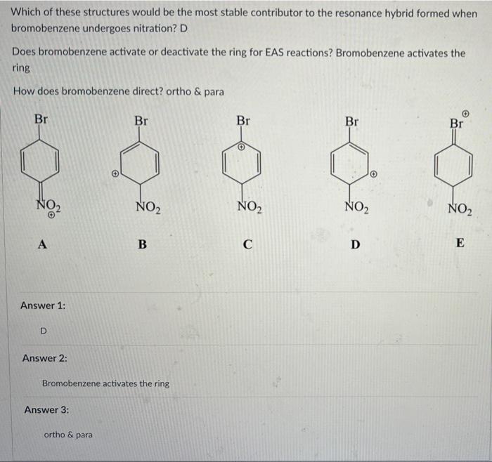 Solved Which of these structures would be the most stable | Chegg.com