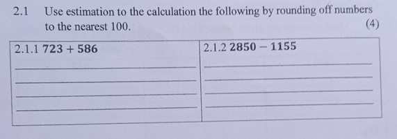 Solved 2.1 ﻿Use estimation to the calculation the following | Chegg.com