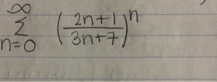 Solved z n=o antin 3n+7) | Chegg.com