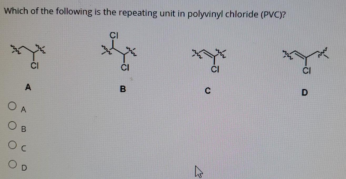 Solved Which of the following is the repeating unit in | Chegg.com