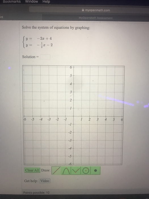 Solved Bookmarks Window Help myopenmath.com ant MyOpen Math | Chegg.com