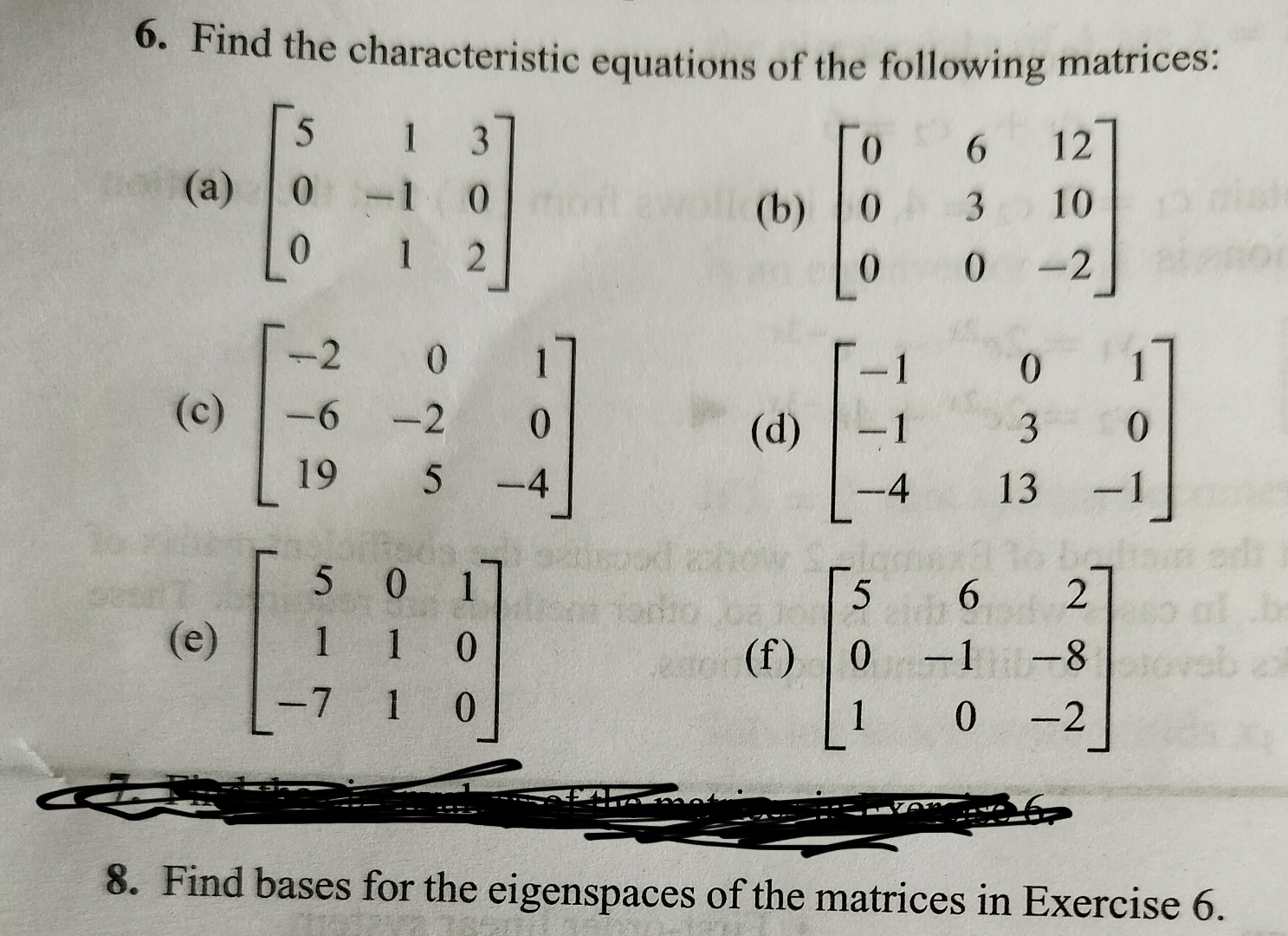 Solved Find the characteristic equations of the following | Chegg.com