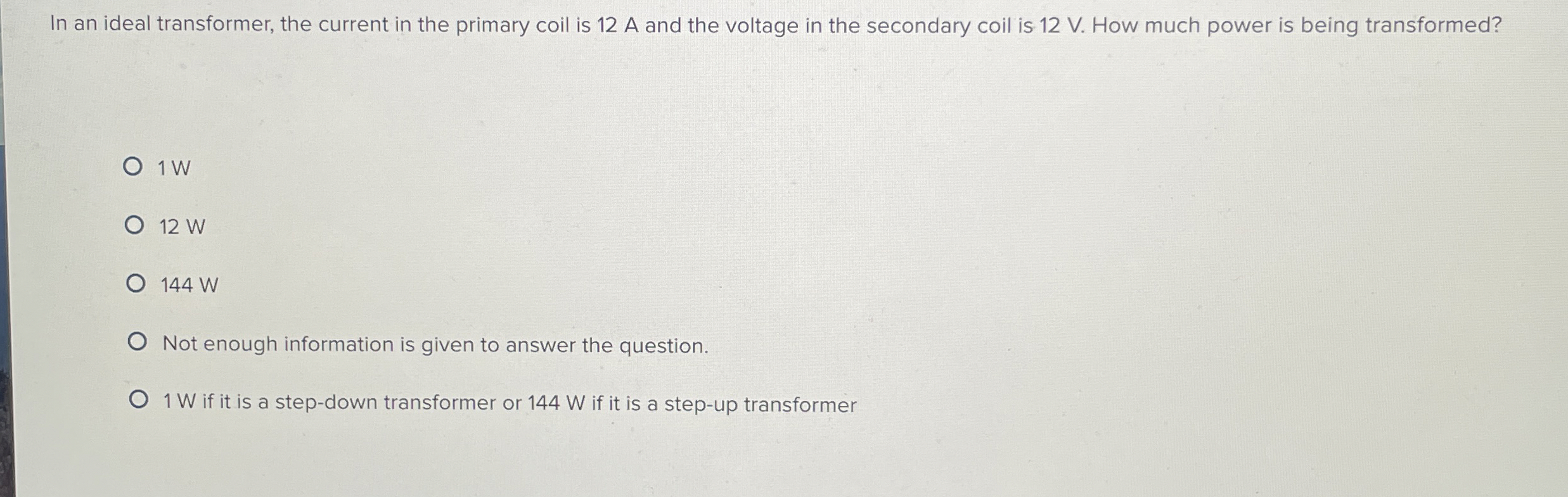 Solved In an ideal transformer, the current in the primary | Chegg.com