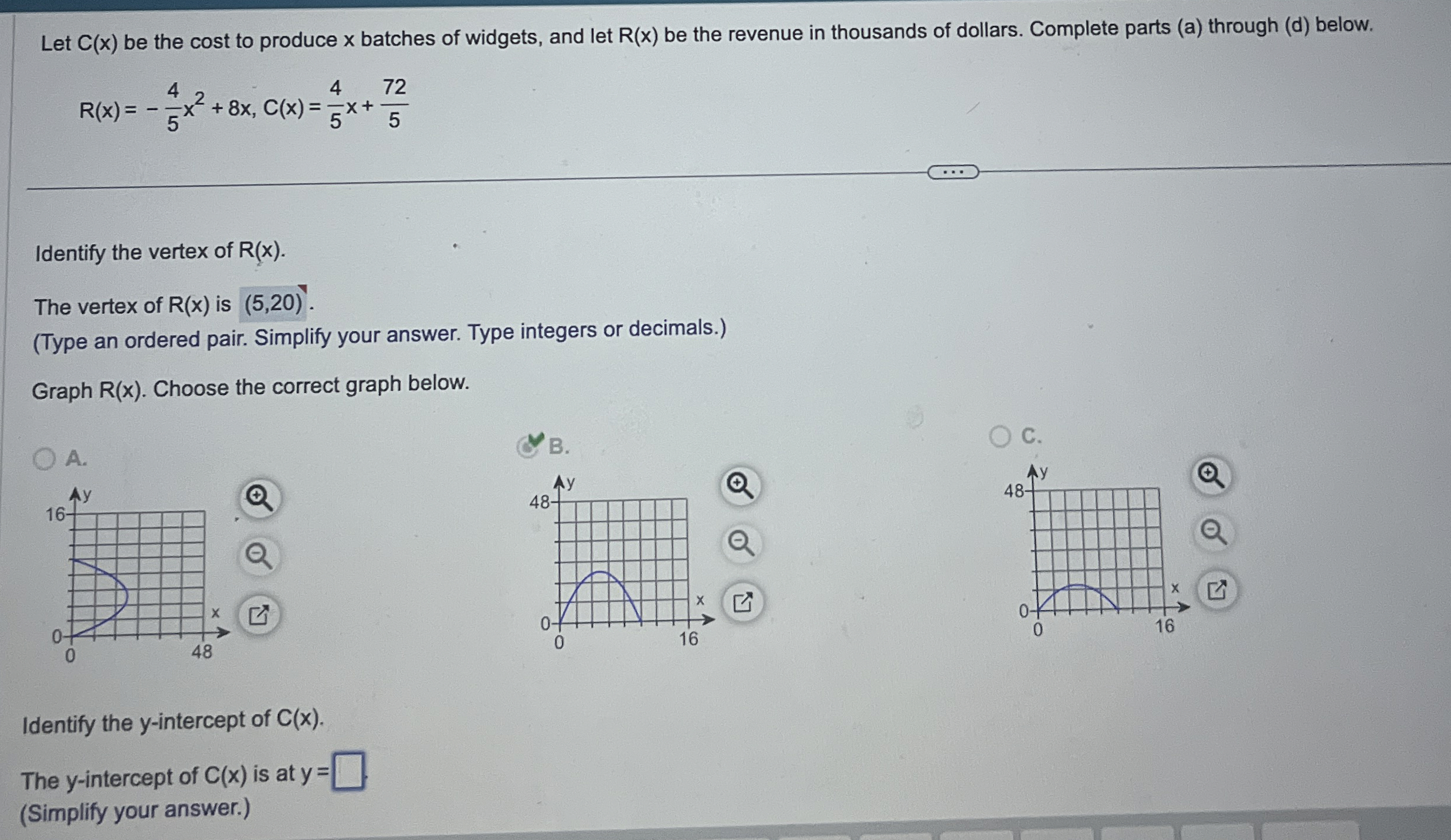 Solved Let C(x) ﻿be the cost to produce x ﻿batches of | Chegg.com