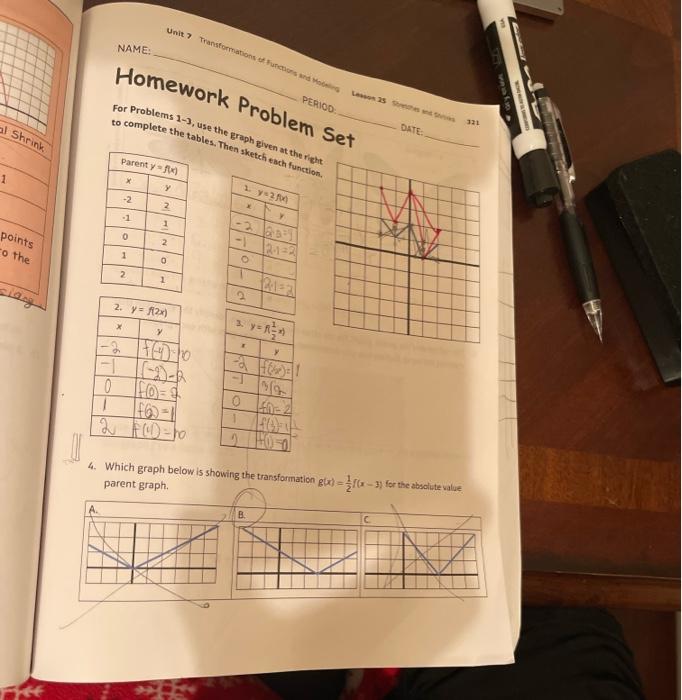 Solved PERTUD: NAME: Homework Problem Set For Problems 1-3, | Chegg.com
