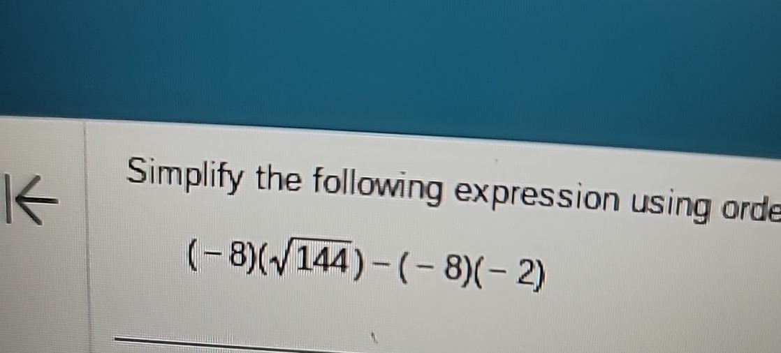 Solved Simplify the following expression using | Chegg.com