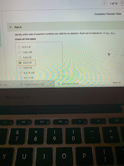 Solved ② 1 of 10 C Constants 1 Periodic Table Part A .m.). | Chegg.com
