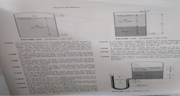 Solved 35.5 psig, the top of the tank is sealed, and the top | Chegg.com
