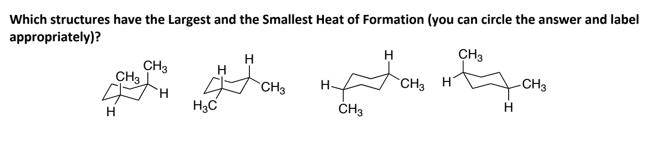Solved Which structures have the Largest and the Smallest | Chegg.com