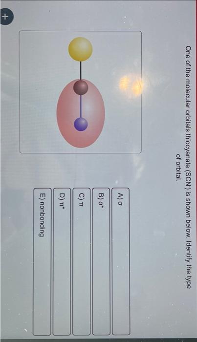 Solved One of the molecular orbitals thiocyanate (SCN) is | Chegg.com