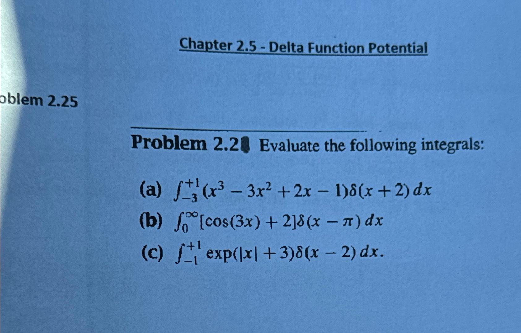 Solved Chapter 2.5 - ﻿Delta Function Potentialoblem | Chegg.com
