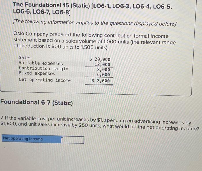 Solved The Foundational 15 (Static) (LO6-1, LO6-3, LO6-4, | Chegg.com