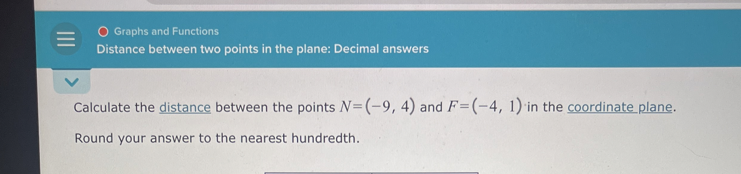 Solved Graphs and FunctionsDistance between two points in | Chegg.com